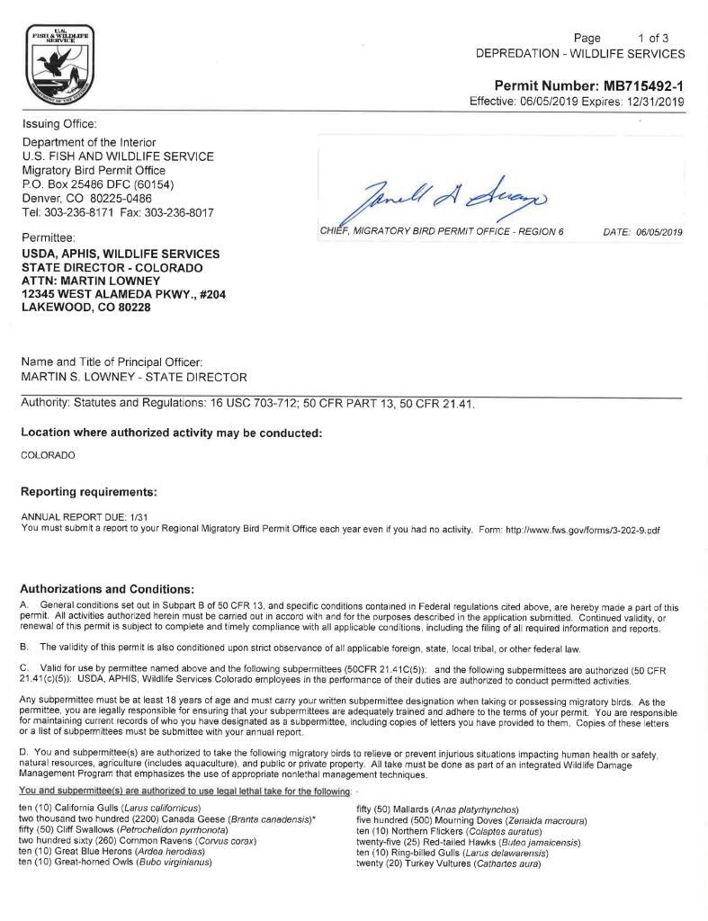 Related Documents – CANADA GEESE PROTECTION COLORADO